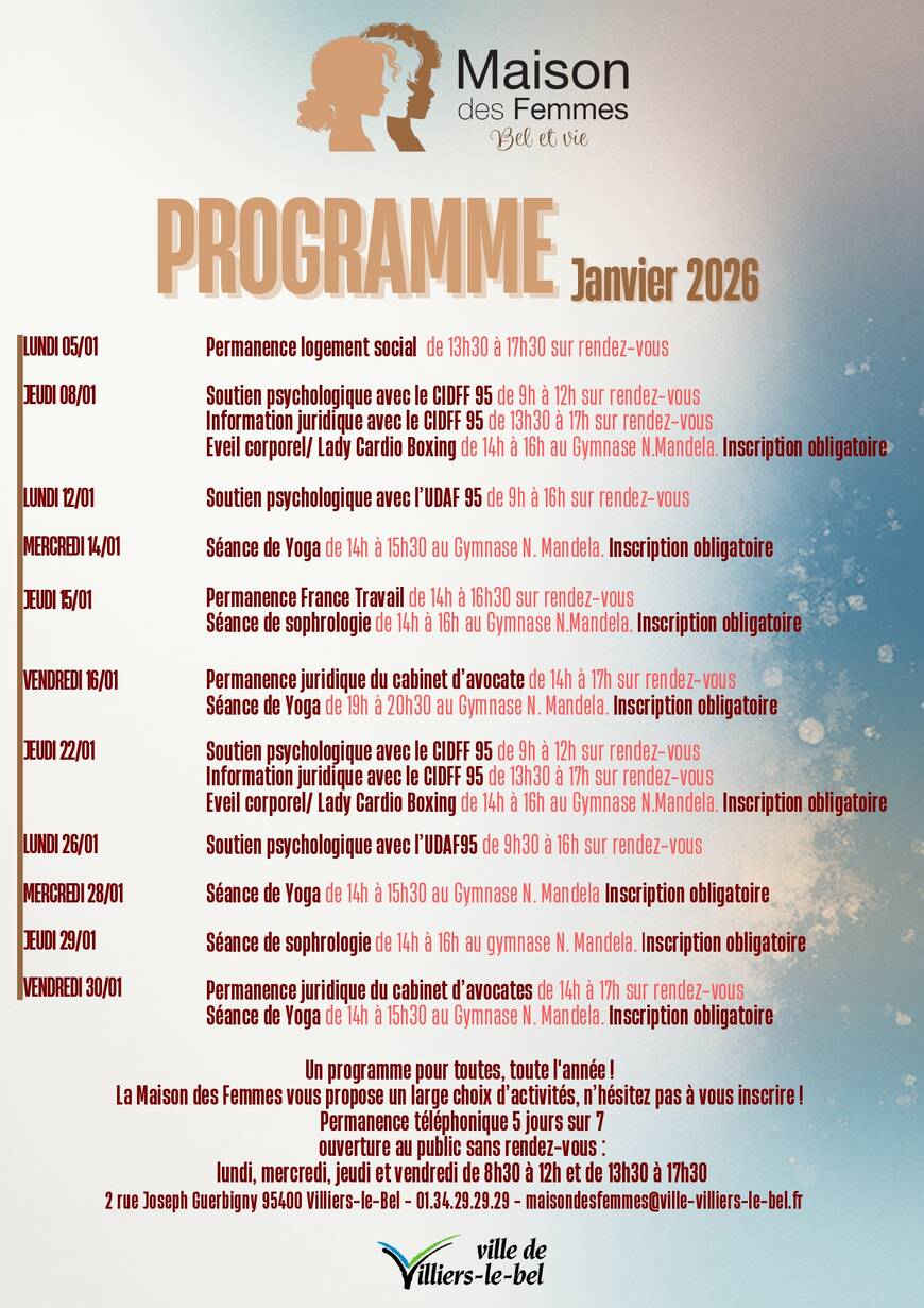 Maison des Femmes : Activités bien-être (Yoga, Sophrologie, Lady Cardio ...